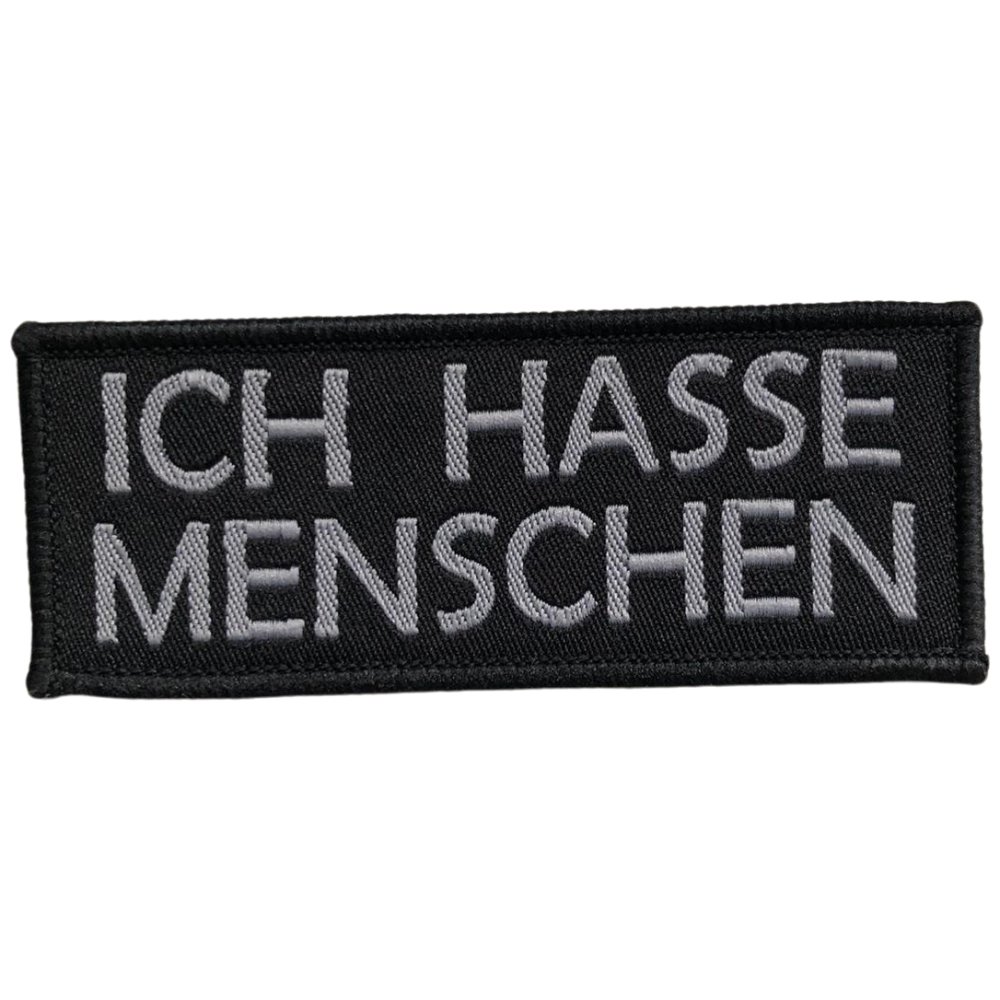 Patch Ich Hasse Menschen "Logo # 2 White" - fantotal.de