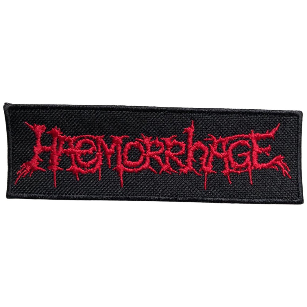 Aufnäher Haemorrhage "Red-Logo on Black-Patch" - fantotal.de